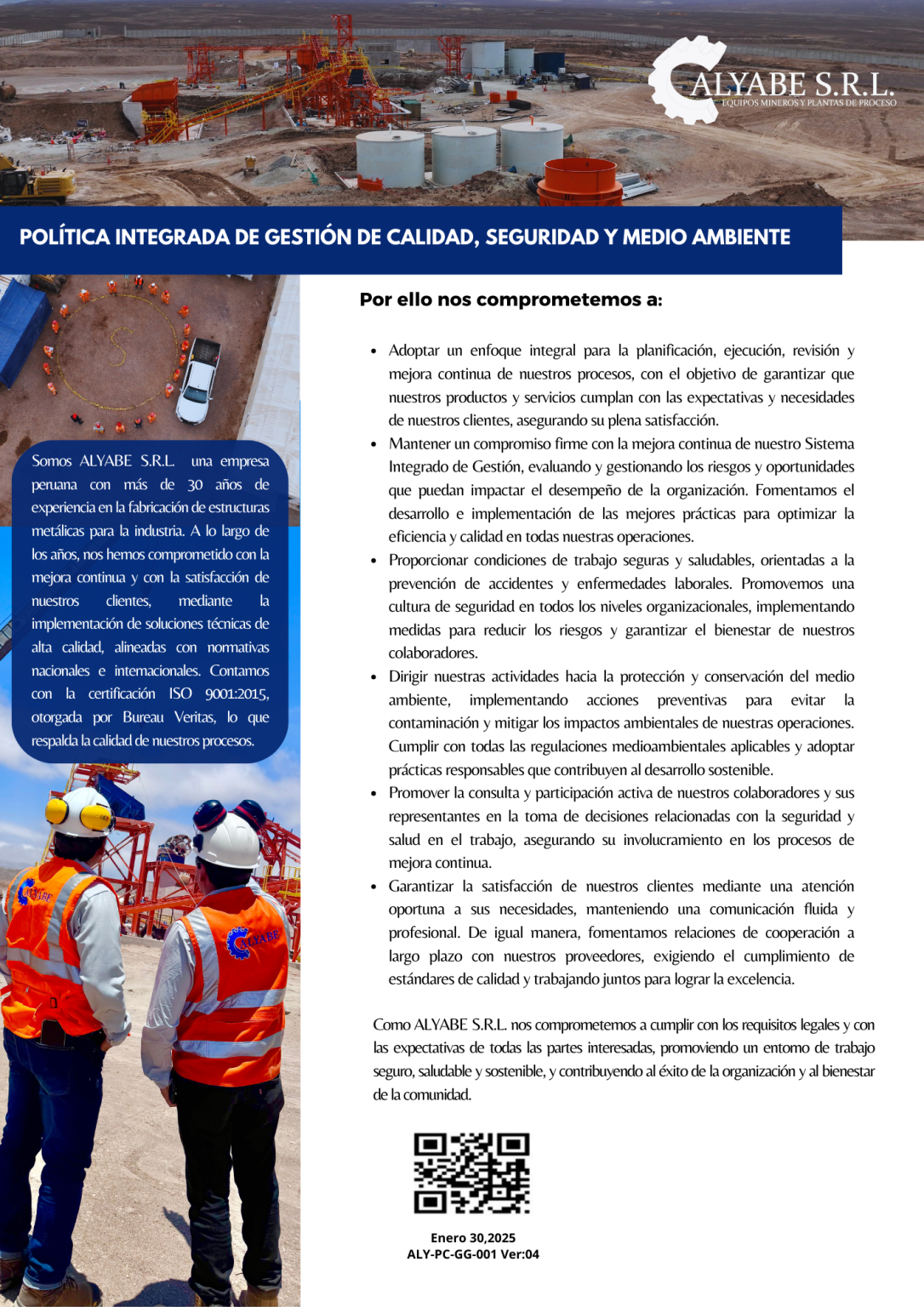 ALYABE – Equipos mineros y plantas de proceso